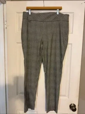 Peck & Peck | Pants & Jumpsuits | Peck Peck Gray Plaid Straight Leg ...